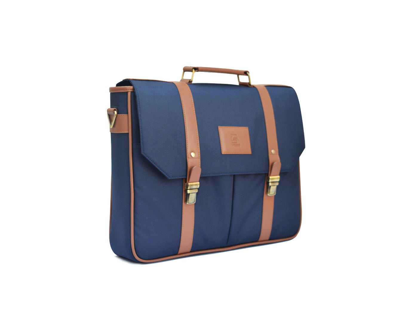 Retro Laptop Bag - Blue – The Leather Chef